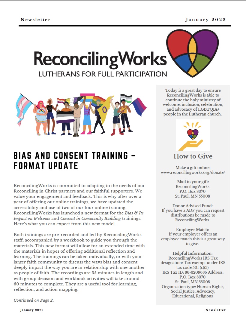 January - March 2022 Newsletter - ReconcilingWorks