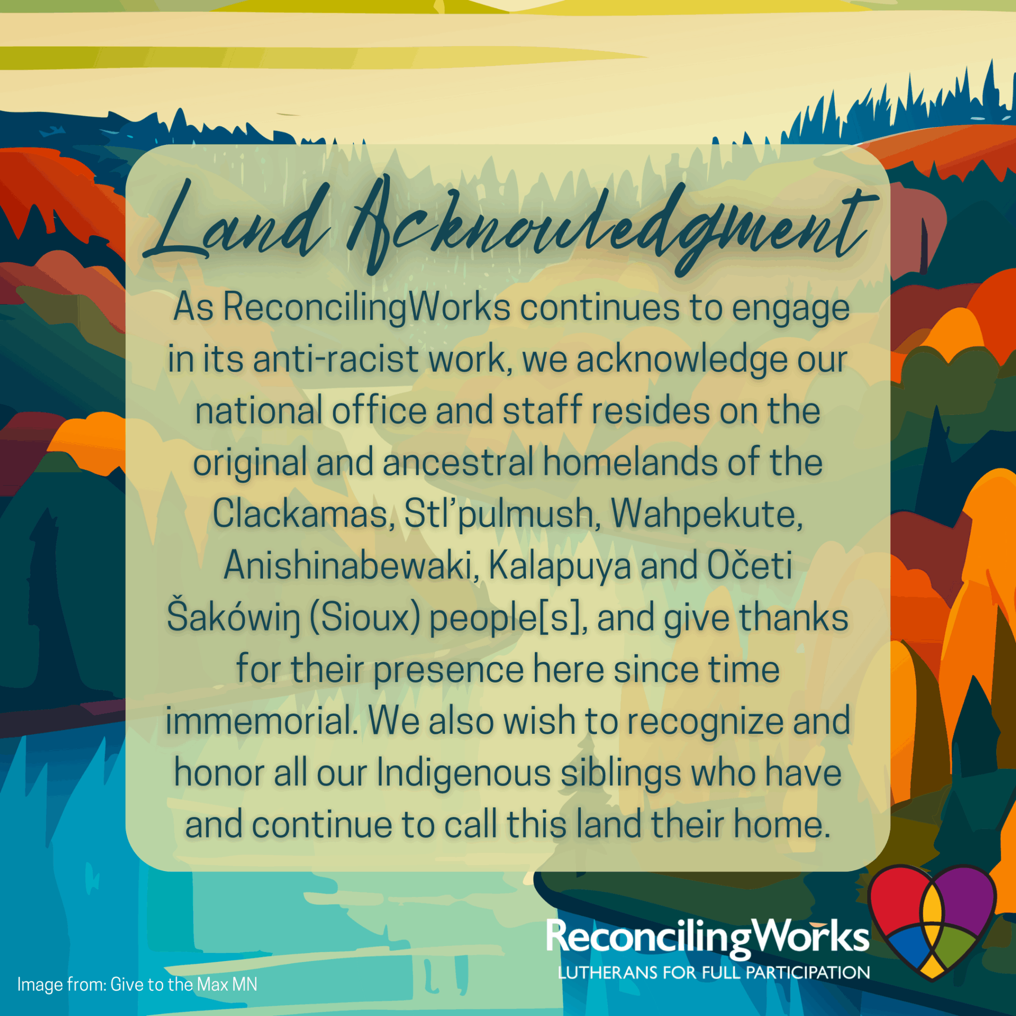 ReconcilingWorks Land Acknowledgement - ReconcilingWorks