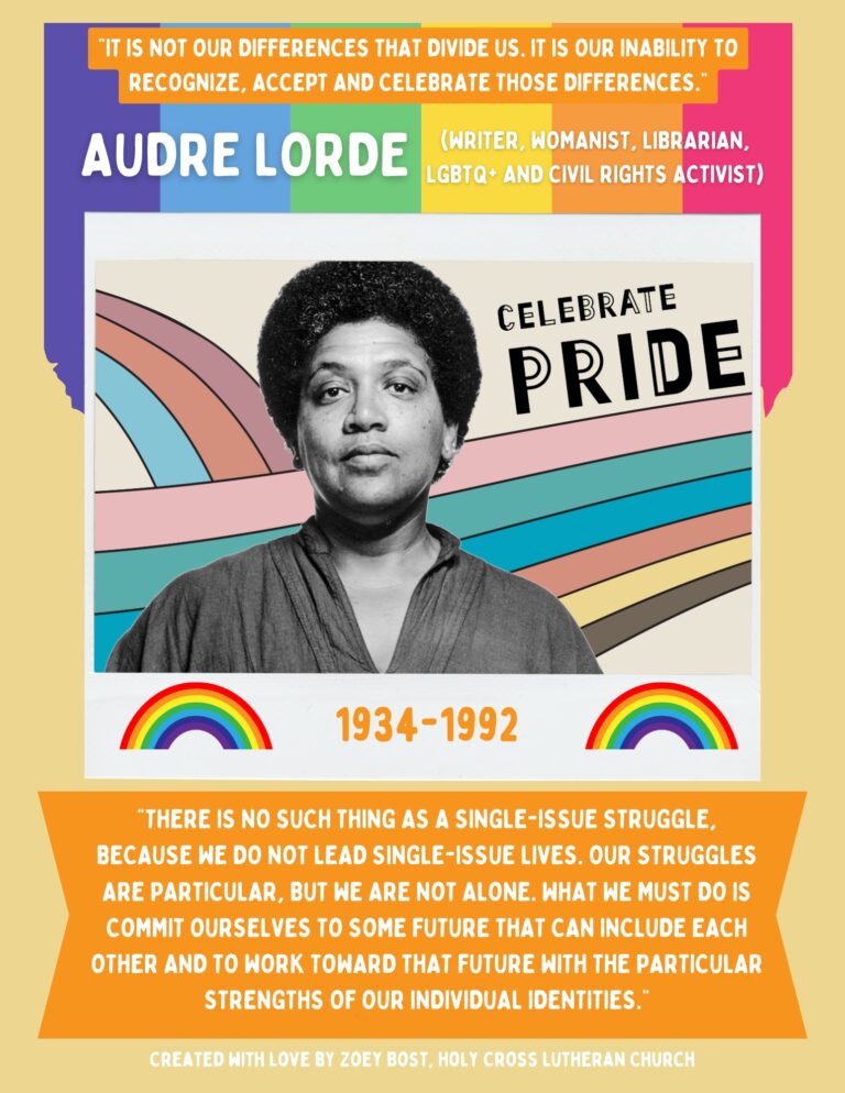 LGBTQIA+ Icon: Audre Lorde - ReconcilingWorks